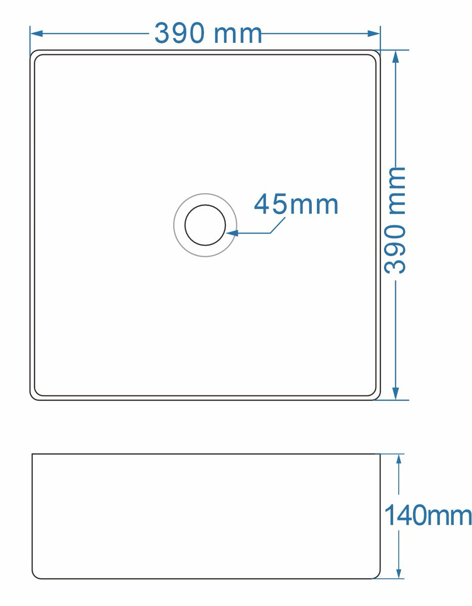 Keenware Square Vanity Countertop Basin – EuroGenco